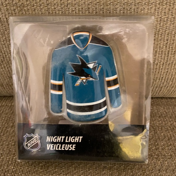 NHL | Other | New Gift Nhl San Jose Sharks Painted Glass Night Light ...
